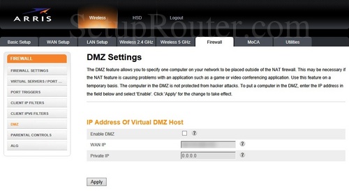 Arris TG2472G Screenshots