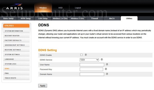 Arris TG2472G Screenshots