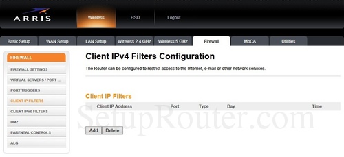 Arris TG2472G Screenshots
