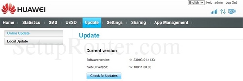 Huawei B525s-95a Screenshots
