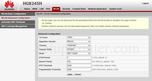 Huawei HG8245H Screenshots