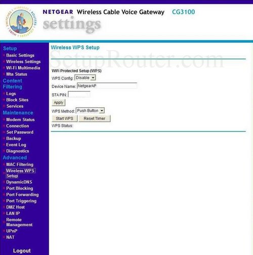 Netgear CG3100 Screenshots