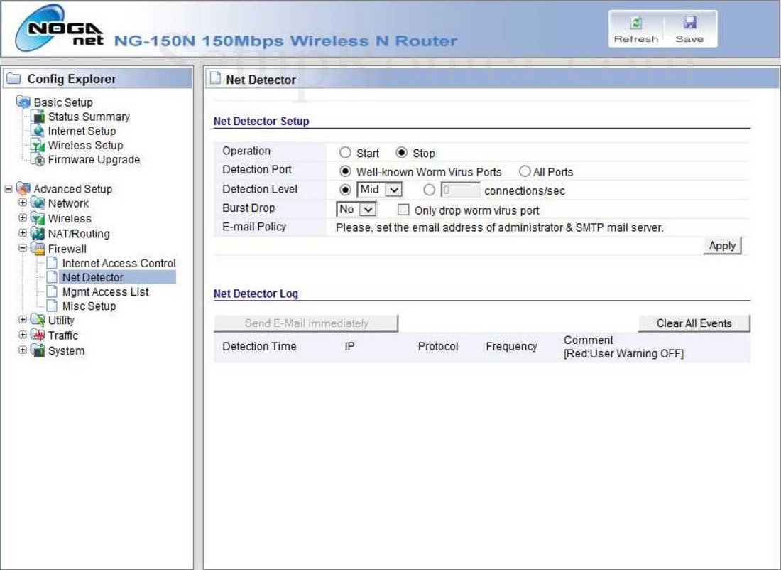 Noganet NG-150N Screenshot NetDetector