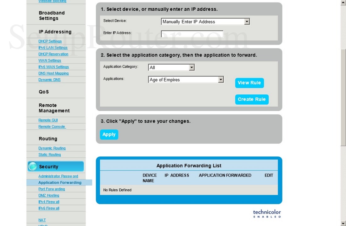 Technicolor modem port forwarding - neuvvti