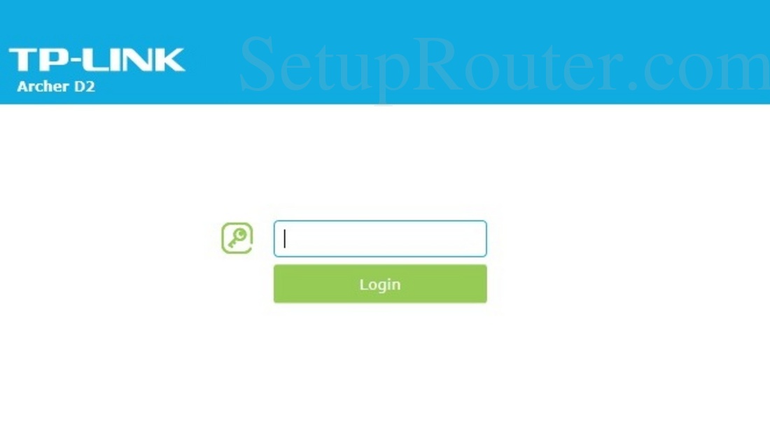 TP-Link Archer D2 Screenshot Login