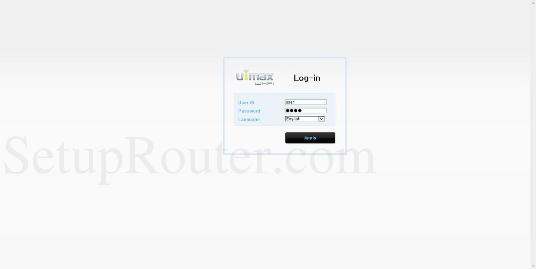 Umax SWC-9200 Screenshot Login